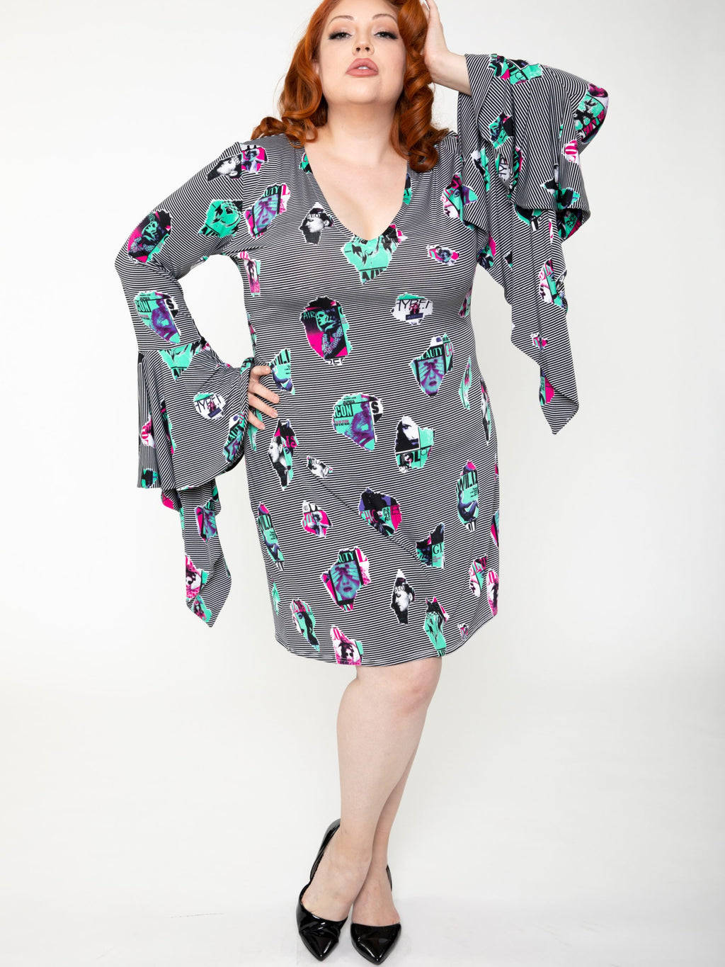 Rene' Tyler + Fashionista Bell Sleeve Dress – Rene' Tyler Plus Sizes 12 ...